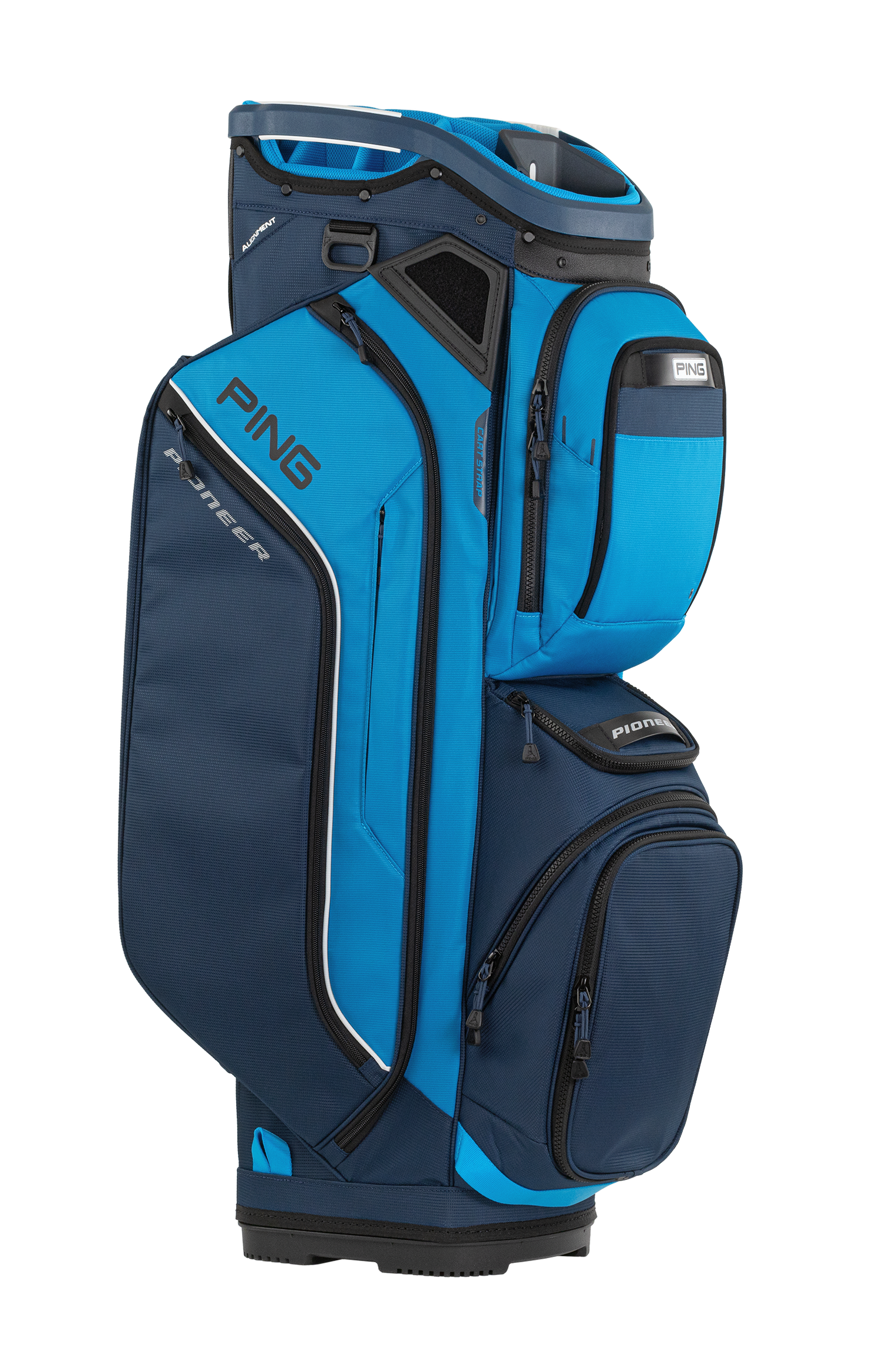 PING Pioneer Monsoon Golf Cart Bag Black/Blue — Pin High Golf