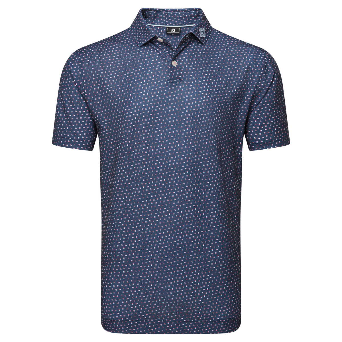 FootJoy Bounce Print Pique Golf Polo Shirt - Dark Denim — Pin High Golf