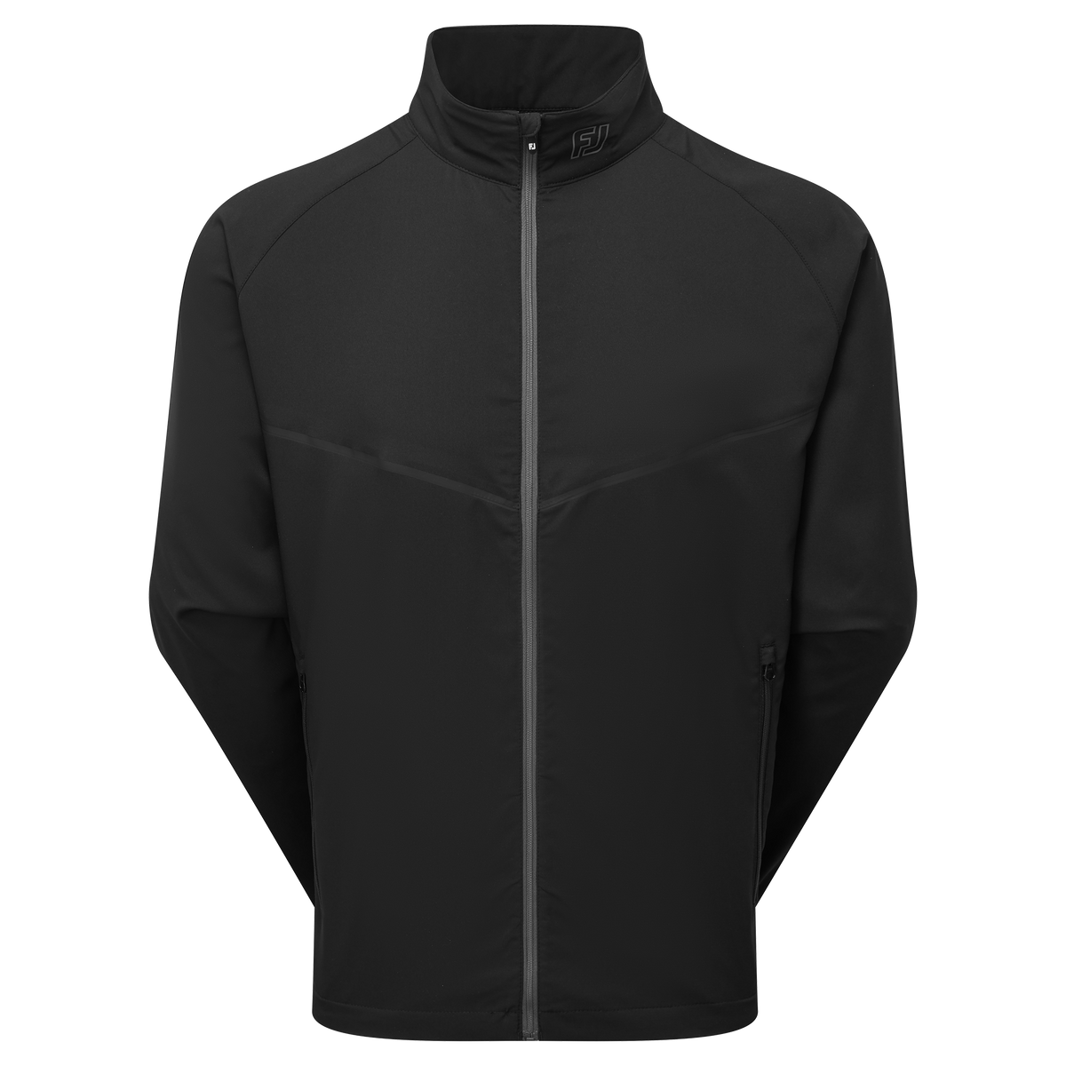 FootJoy Full Zip Zephyr Golf Wind Shirt - Black — Pin High Golf
