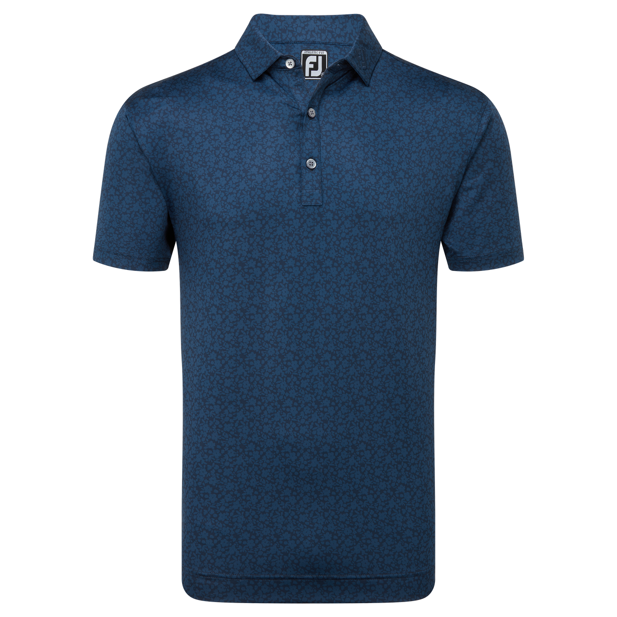 FootJoy Painted Floral Lisle Golf Polo Shirt - Navy — Pin High Golf