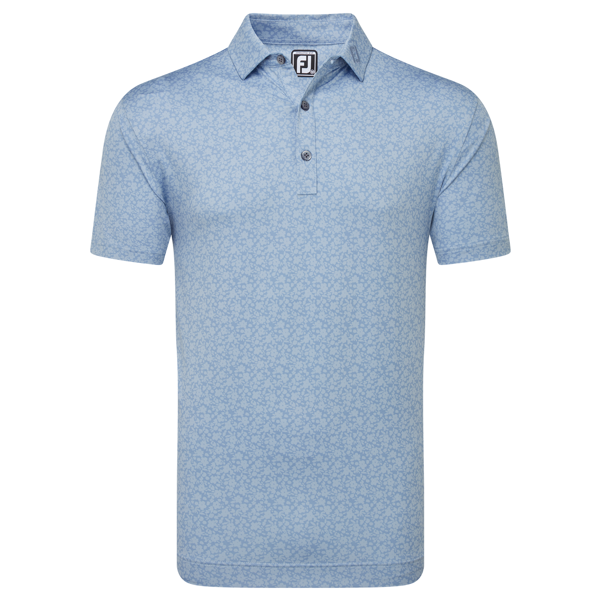 FootJoy Painted Floral Lisle Golf Polo Shirt - Storm — Pin High Golf